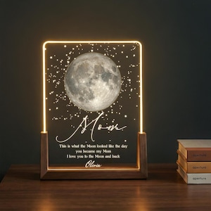 Custom Moon Phase Night Light, Moon Phase by Date, Gift for Mom From ...