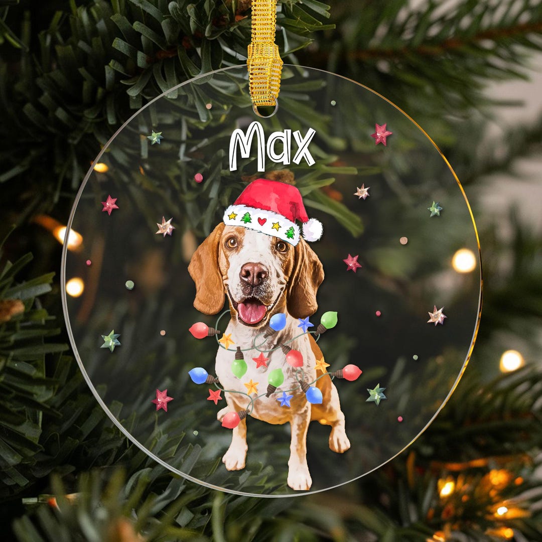 Personalized Pet Ornament With Photo • Christmas Gift for Pet Lovers ...