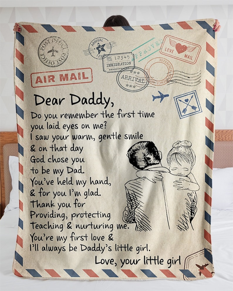 Personalized Air Mail Letter to Daddy From A Little Girl - Etsy