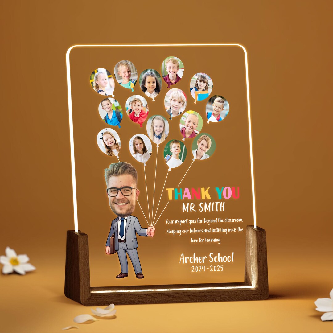 Personalized Teacher Back to School Gift With Photos, Teacher ...