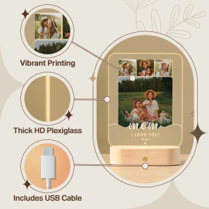 Personalized Lightened up Frame With Photo for Friends, Acrylic Plague ...