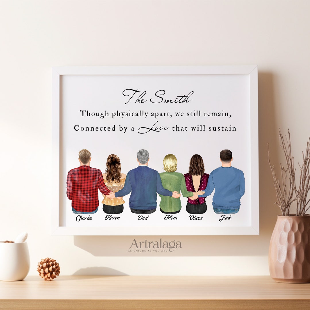 Customize Family Art Print Reunion Together Relative Gifts Souvenirs ...