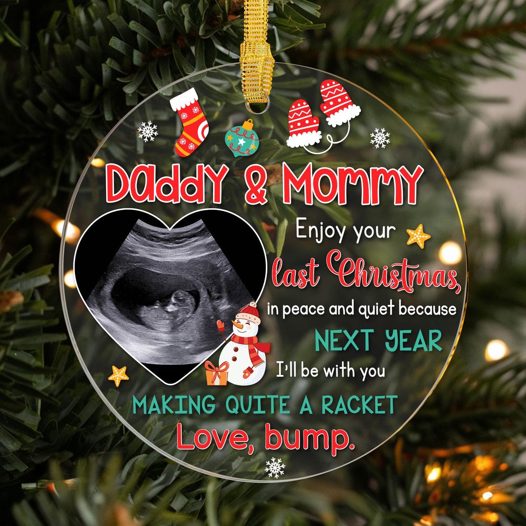 Custom Baby Ultrasound Ornament • Sonogram Ornament • Expecting Parents ...
