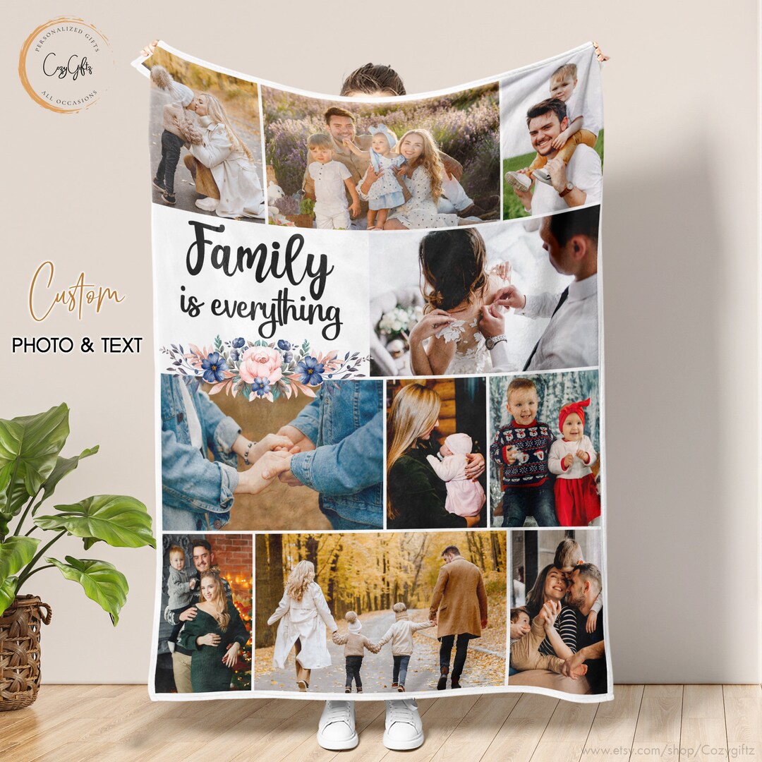 Customize Your Picture Throw, Custom Photo Blanket, Personalized Photo ...