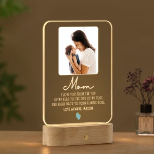 Personalized Acrylic LED Lamp With Photo Custom Gift for Mom Custom ...
