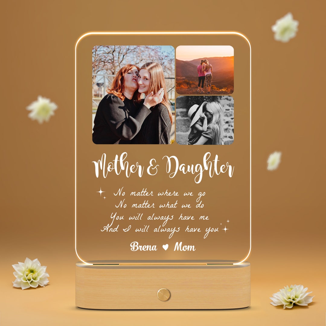 Custom Mother & Daughter Night Light, Gift for Mom From Daughter ...