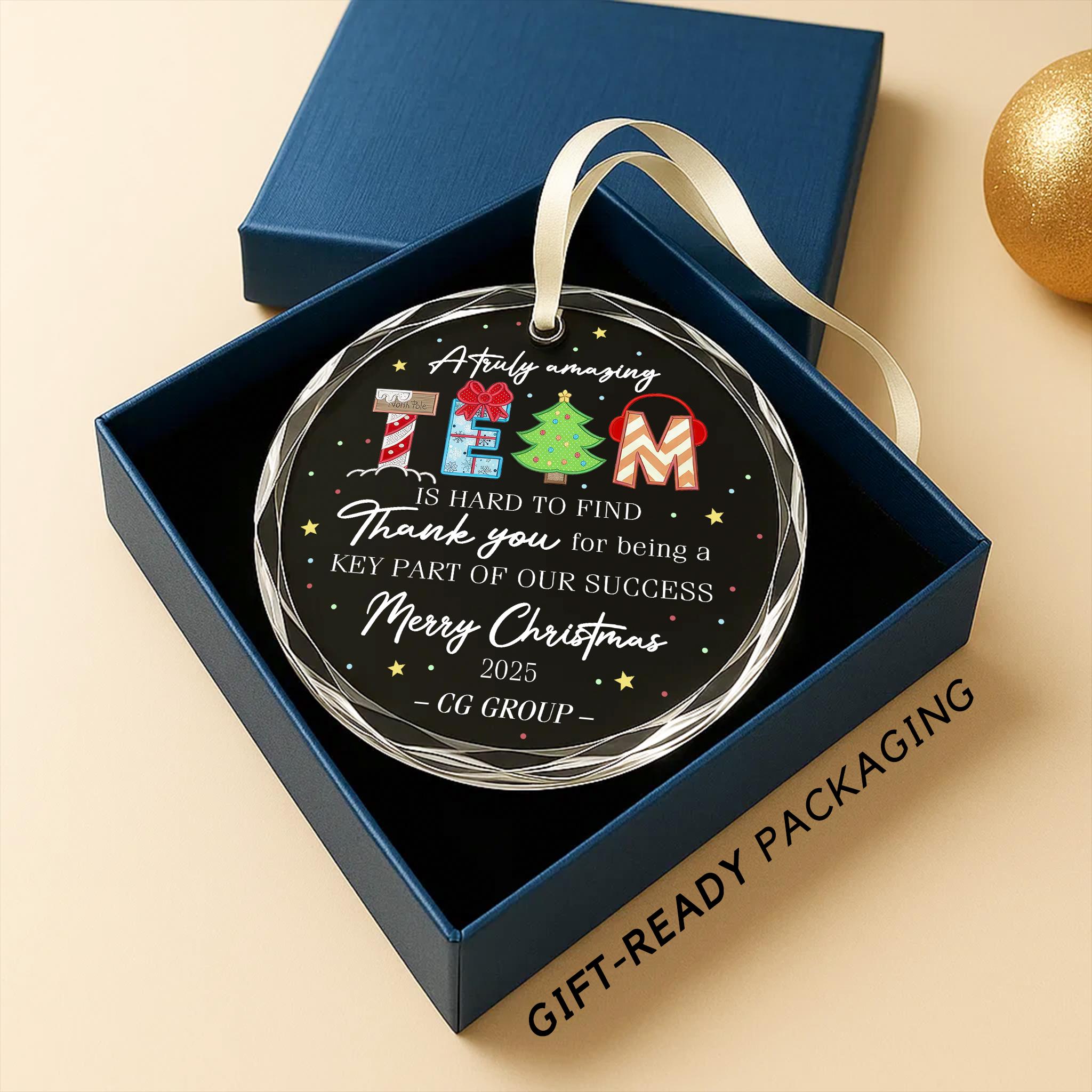 Team Appreciation Ornament – Corporate Christmas Gift for Employees ...