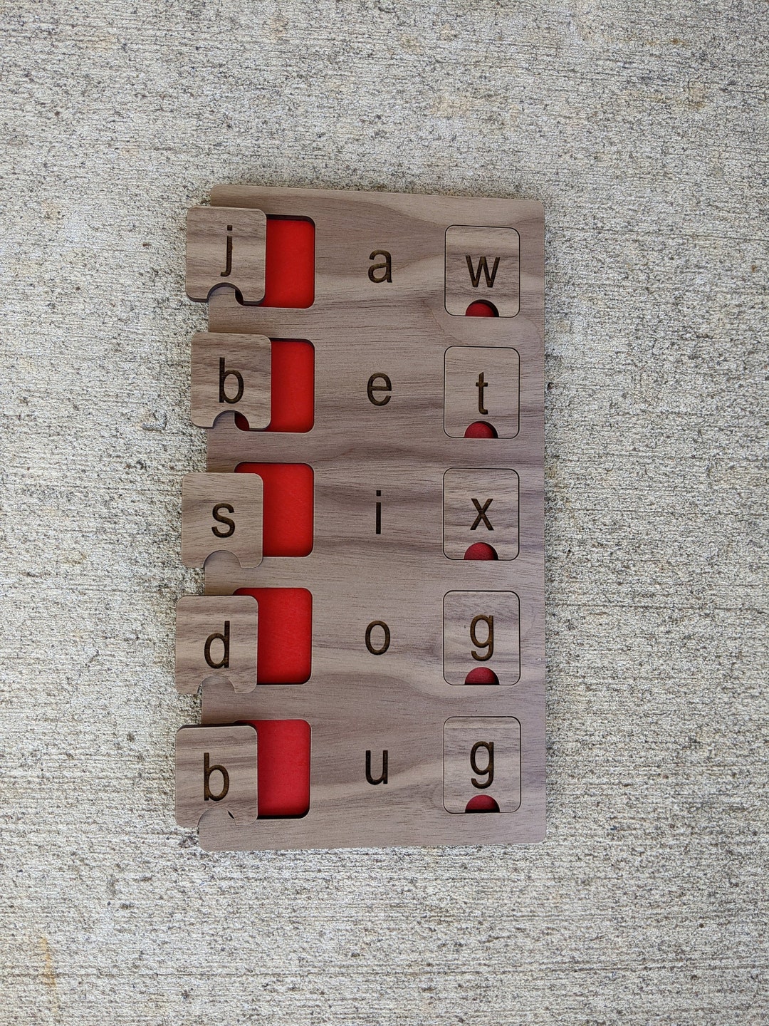 CVC Board and Letter Tiles (consonant Vowel Consonant) SVG Laser Cut ...