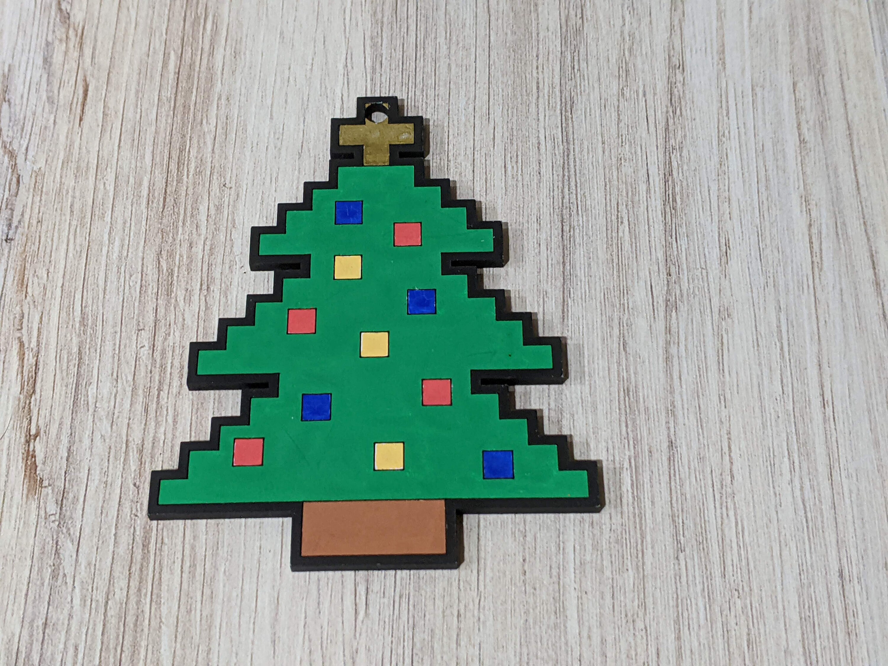 8 Bit Themed Pixel Ornaments - SVG Laser Cut File - Etsy