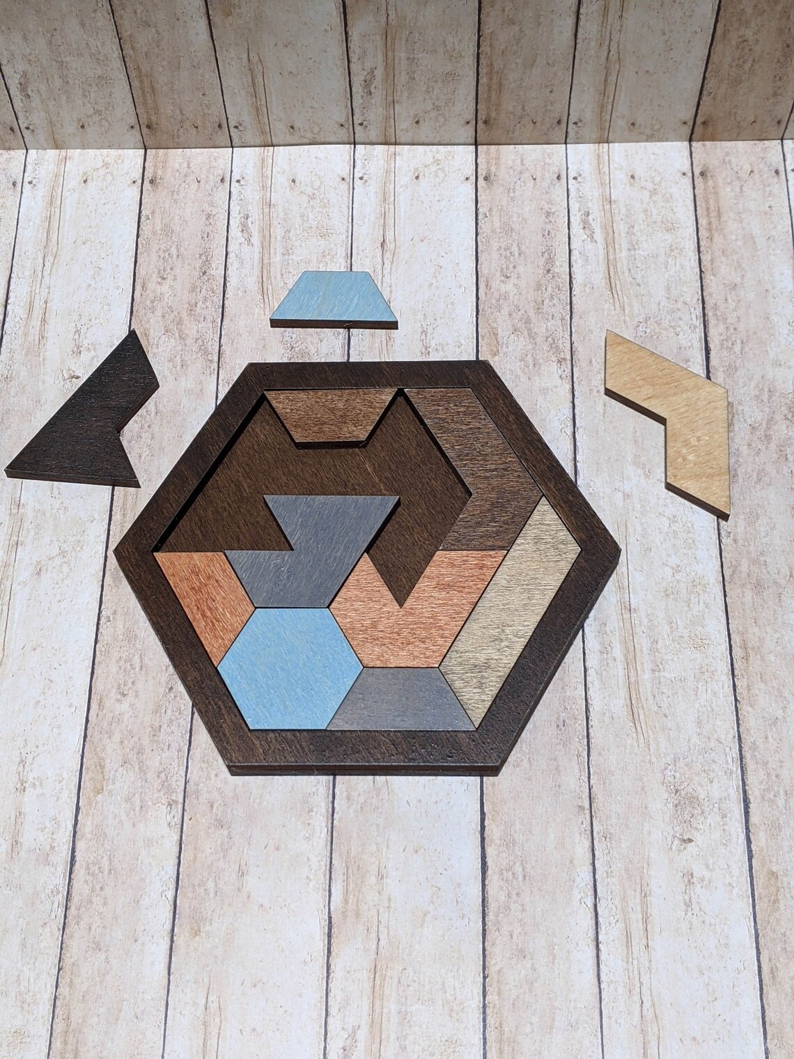 Wooden Trapezoid Puzzle SVG Laser Cut File - Etsy