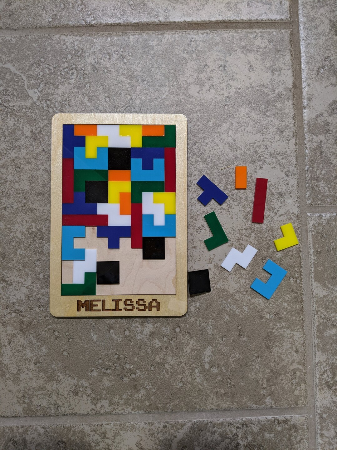 Tetris Inspired Puzzle SVG Laser Cut File - Etsy