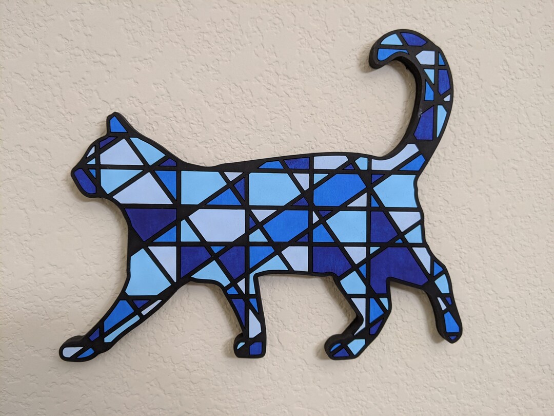 Cat Mosaic SVG Laser Cut File - Etsy