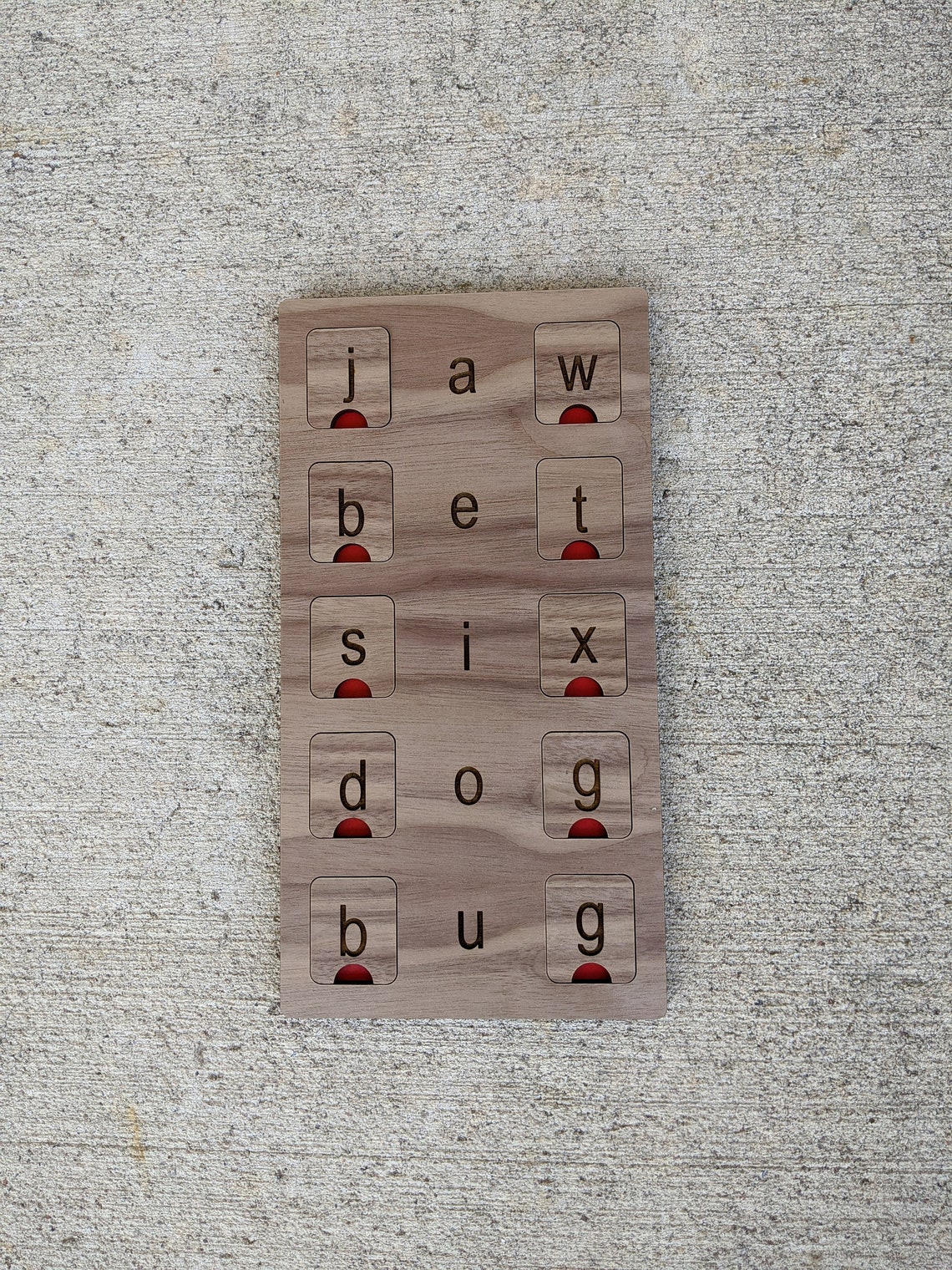 CVC Board and Letter Tiles (consonant Vowel Consonant) SVG Laser Cut ...