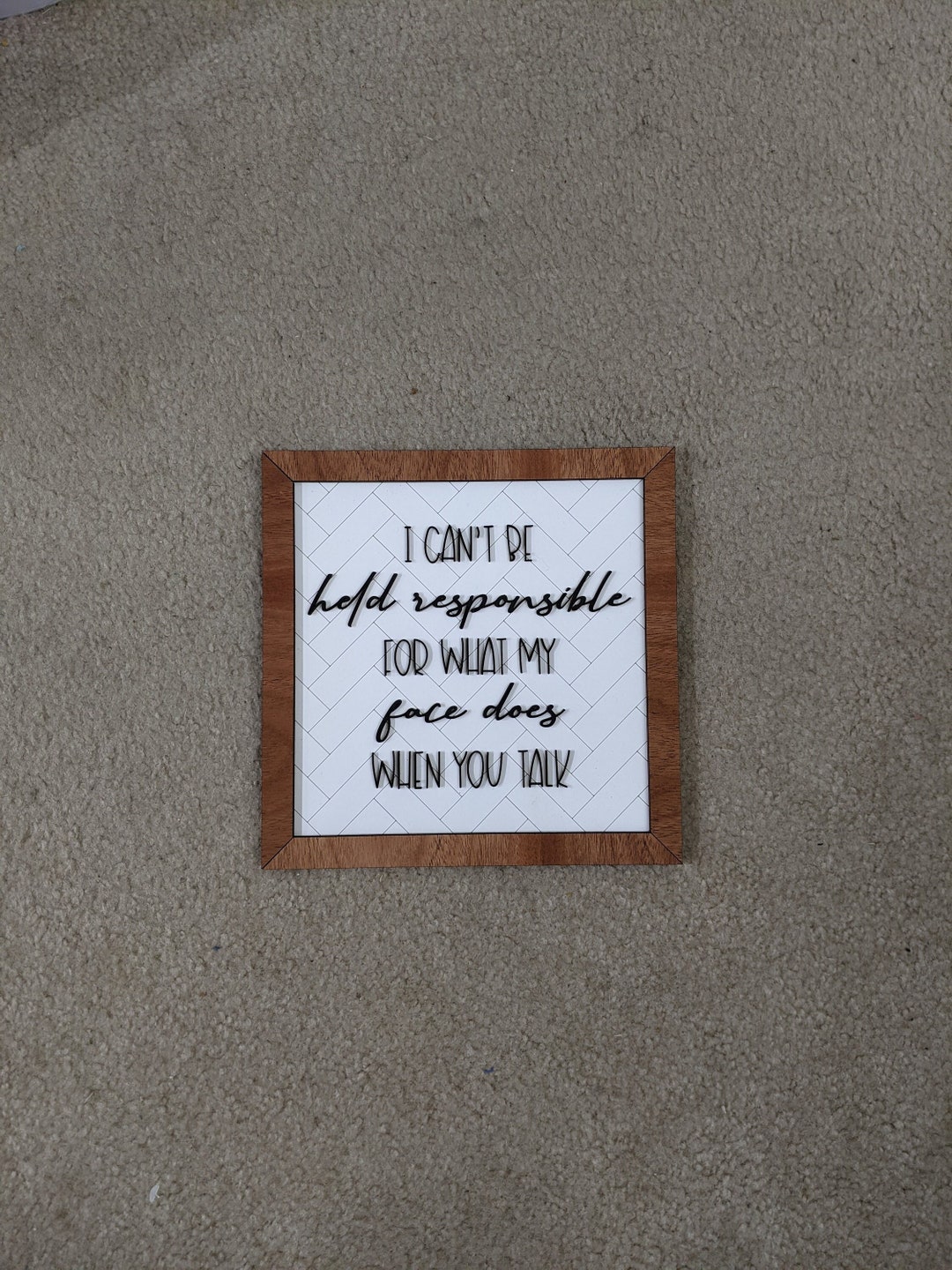 Sign and Herringbone Pattern SVG Laser Cut File - Etsy