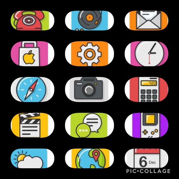Aesthetic cartoon IOS 14 App Icons 15 pc | Etsy