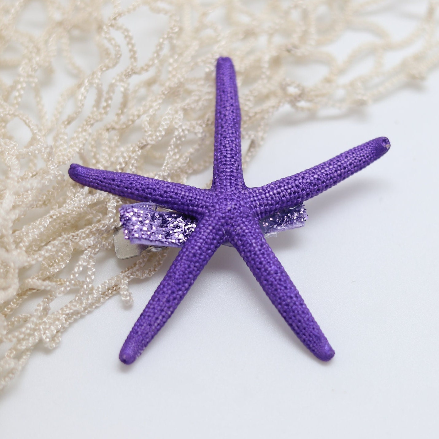 Purple Starfish Hair Clip for Mermaid Costume, Mermaid Accessories ...