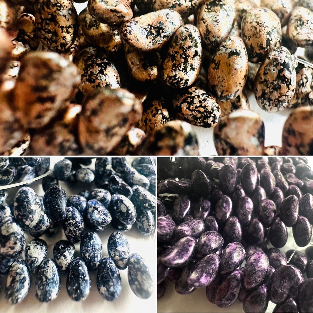 Lily Petal, Tulip Petal Top Drill Czech Glass Beads (25pcs) - Available ...