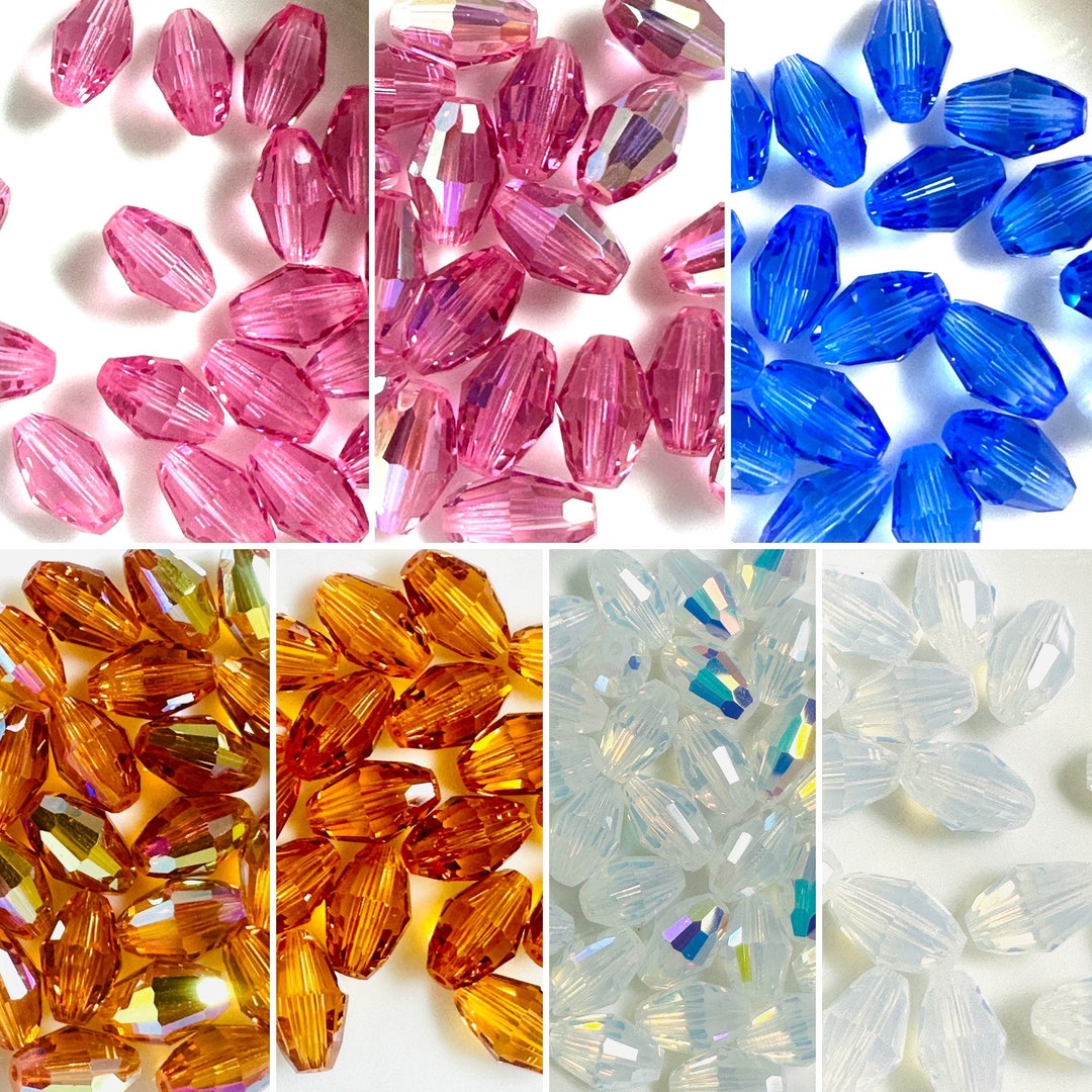 Swarovski 5200 9mm X 6mm Olive/barrel Beads (10 Beads) - Comes in ...