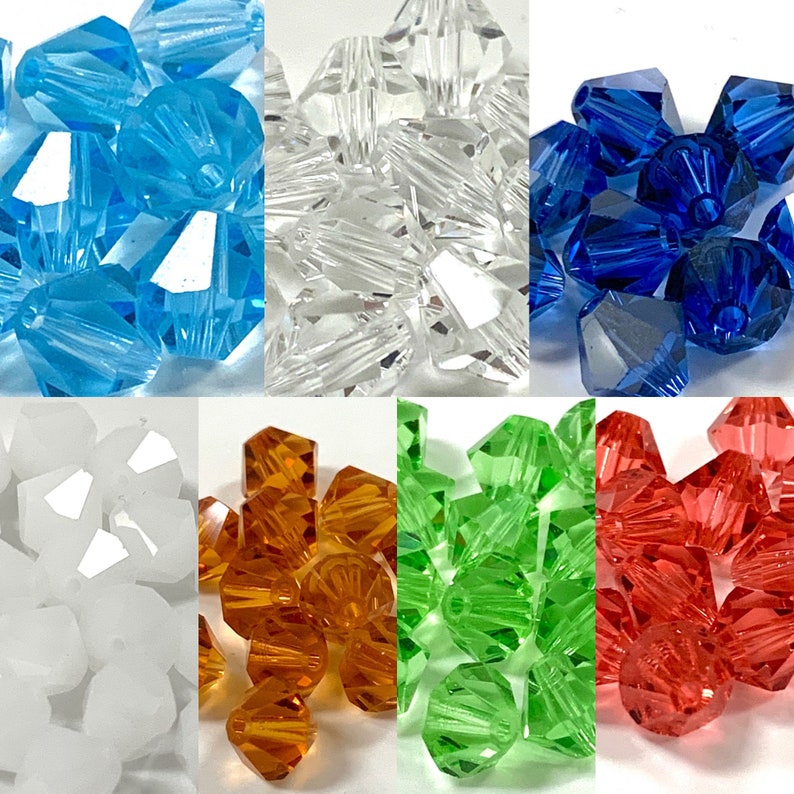 6mm Swarovski 5328 Bicone Crystal Beads- Comes in Multiple Colors - Etsy