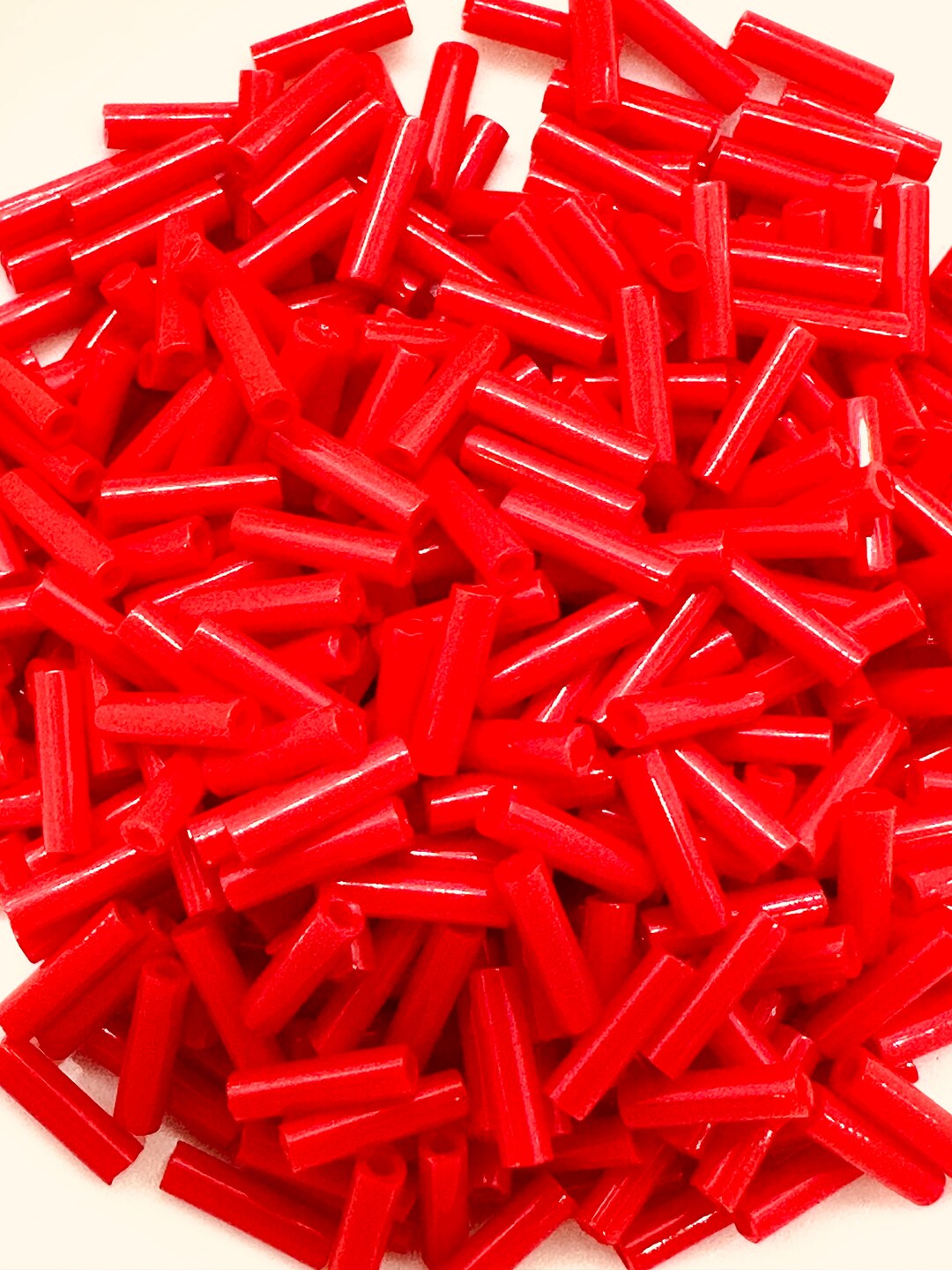 Miyuki 6mm Red Bugle Beads (3" Tube of 12grams Approx. 450 Beads) - Etsy