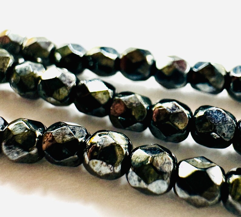 3mm Czech Fire Polish Beads - Round Faceted (50 Beads) - Etsy