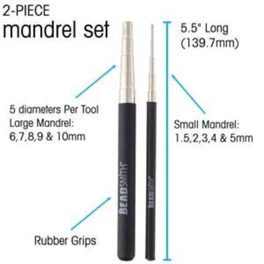 2 Piece Carbon Steel Mandrel Set - Make All Types of Loops and Coils ...
