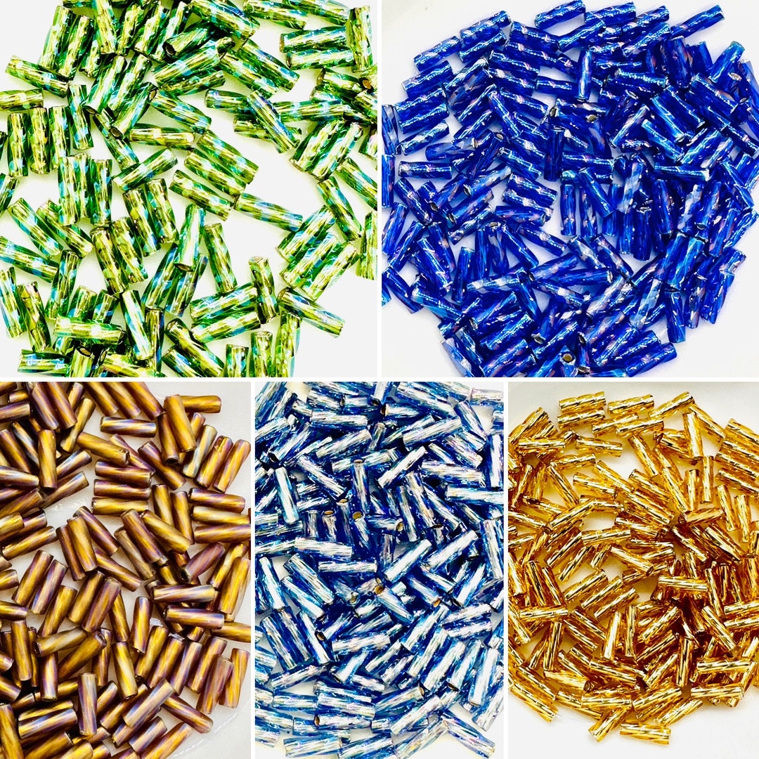 Japanese 6mm Spiral Twisted Bugle Beads (3" Tube of 12grams Approx. 450 ...