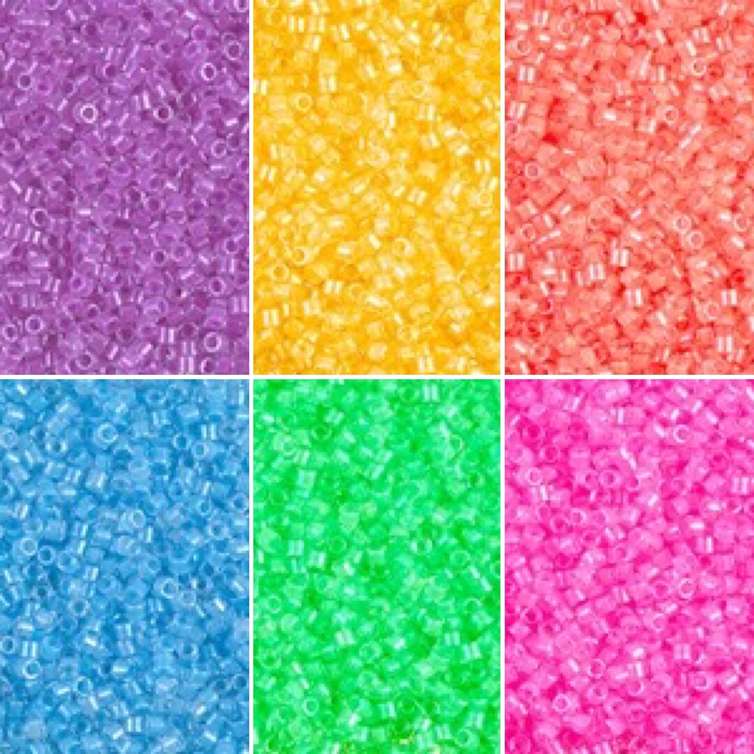 Miyuki 10/0 Delica Luminous Neon Seed Beads (5 Grams) - Choose From 6 ...