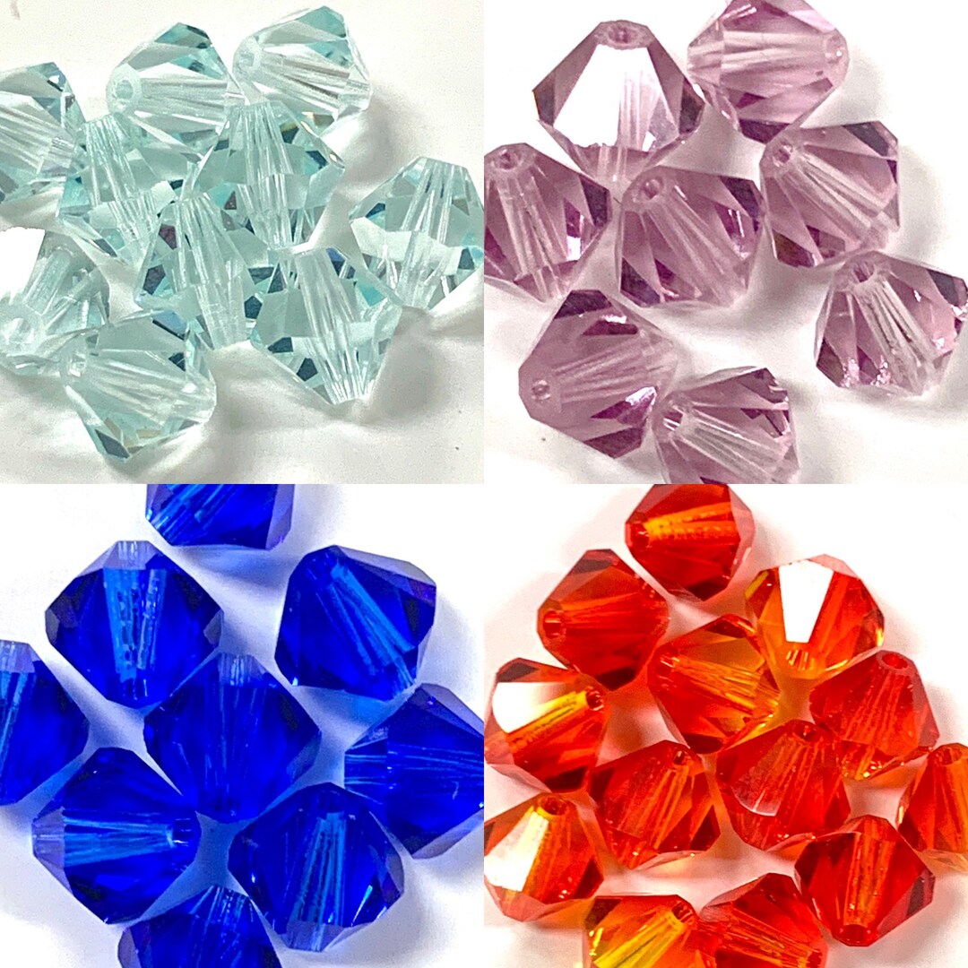 6mm Swarovski 5328 Bicone Crystal Beads- Comes in Multiple Colors - Etsy