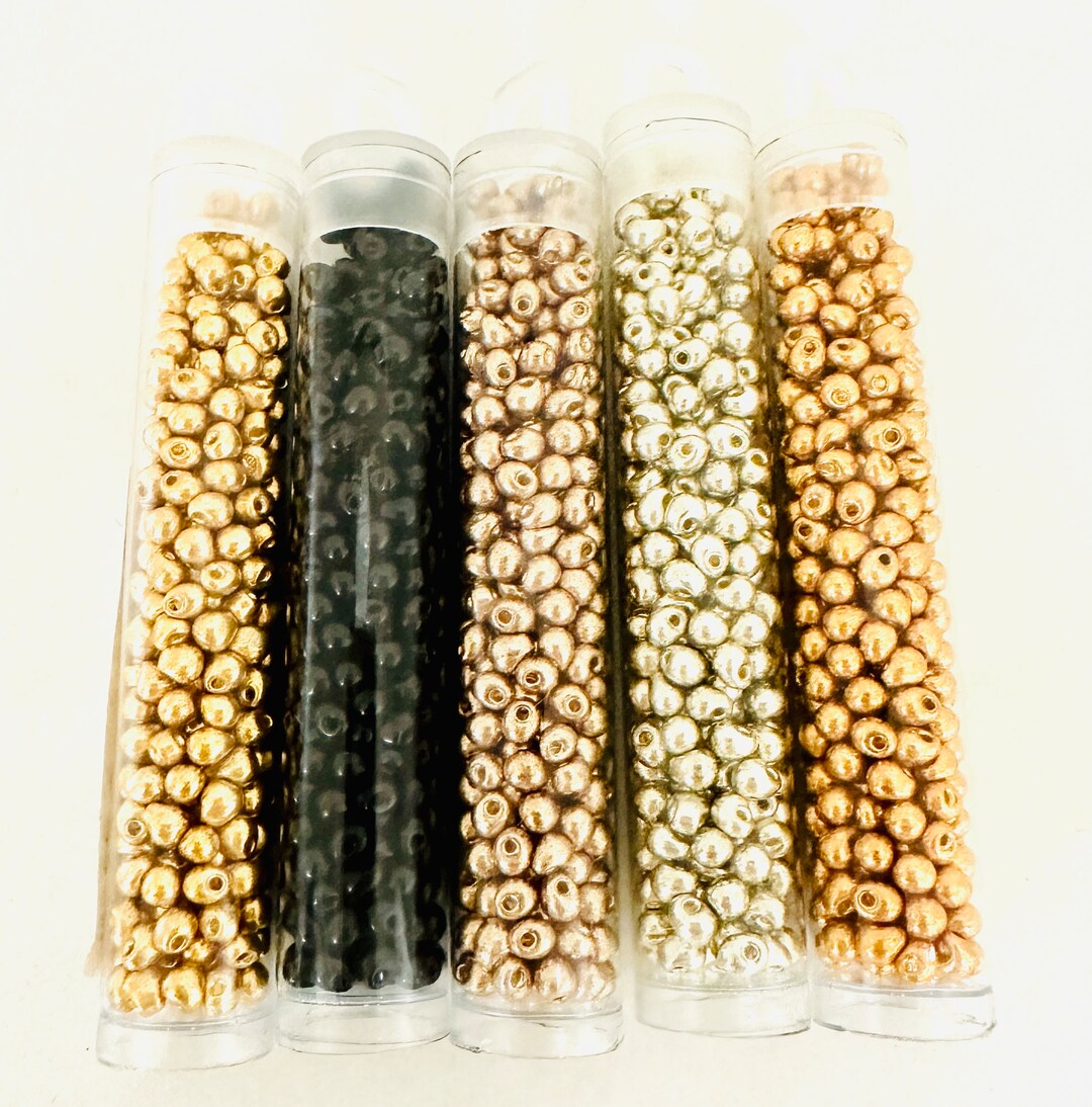Miyuki 3.4mm Drop Beads (14 Grams) - CHOOSE From 5 Metallic Colors ...