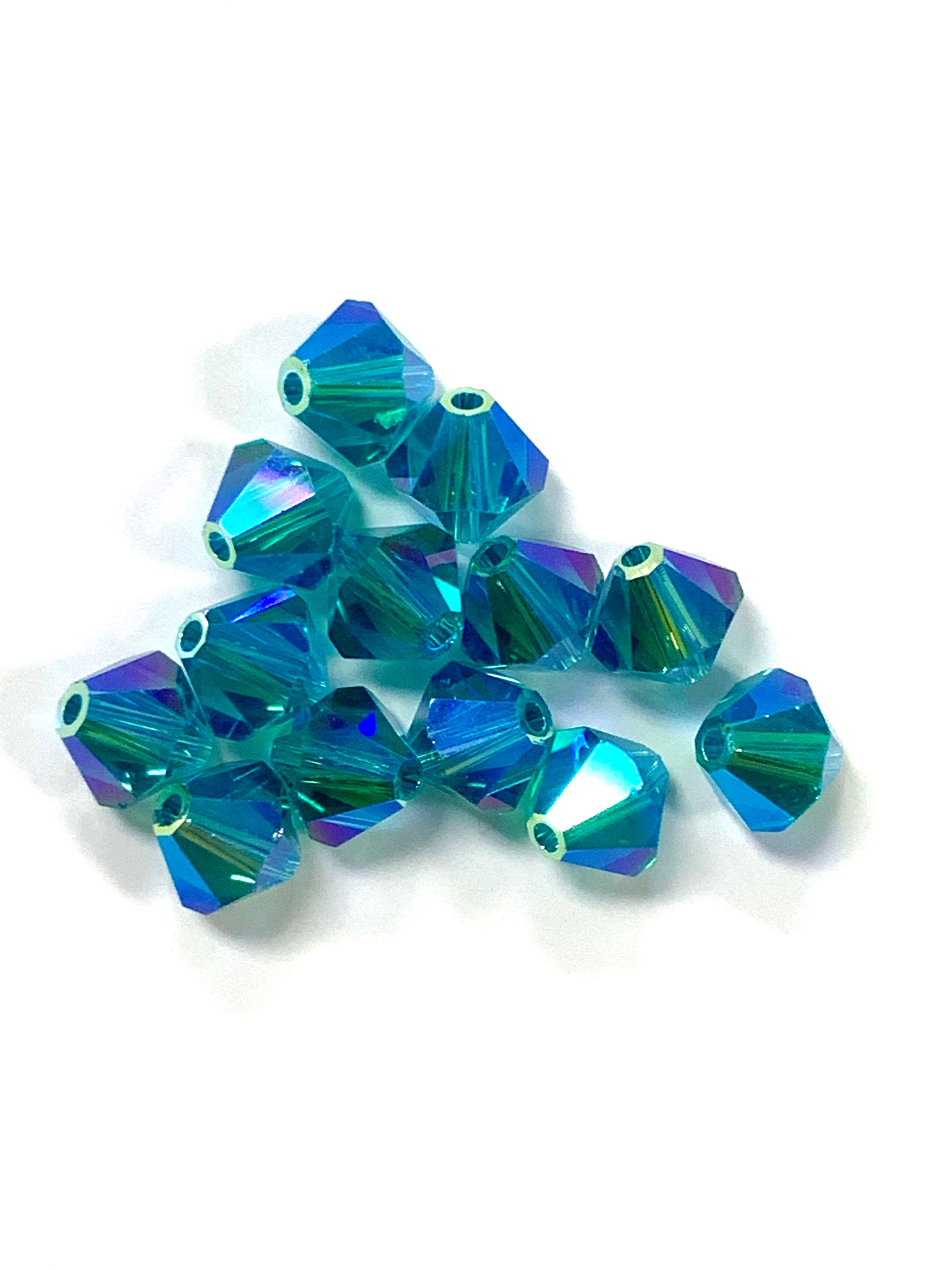6mm Swarovski 5328 AB 2X Bicone Crystal Beads- Comes in Multiple Colors ...