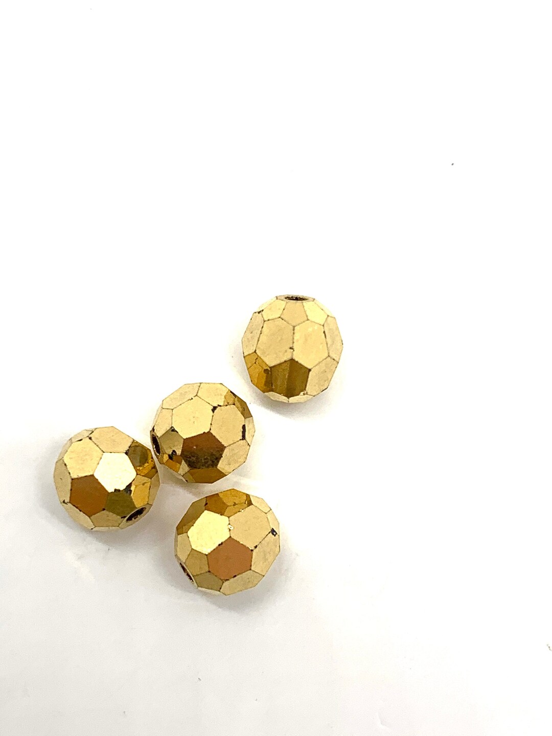 Preciosa Faceted Round Crystal Beads Full -color: Crystal Aurum - 6mm ...