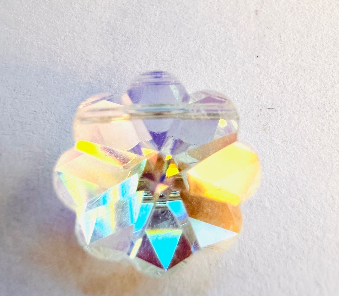 12mm Crystal AB RARE Vintage Swarovski Art 5110 Margarita Crystal Daisy ...