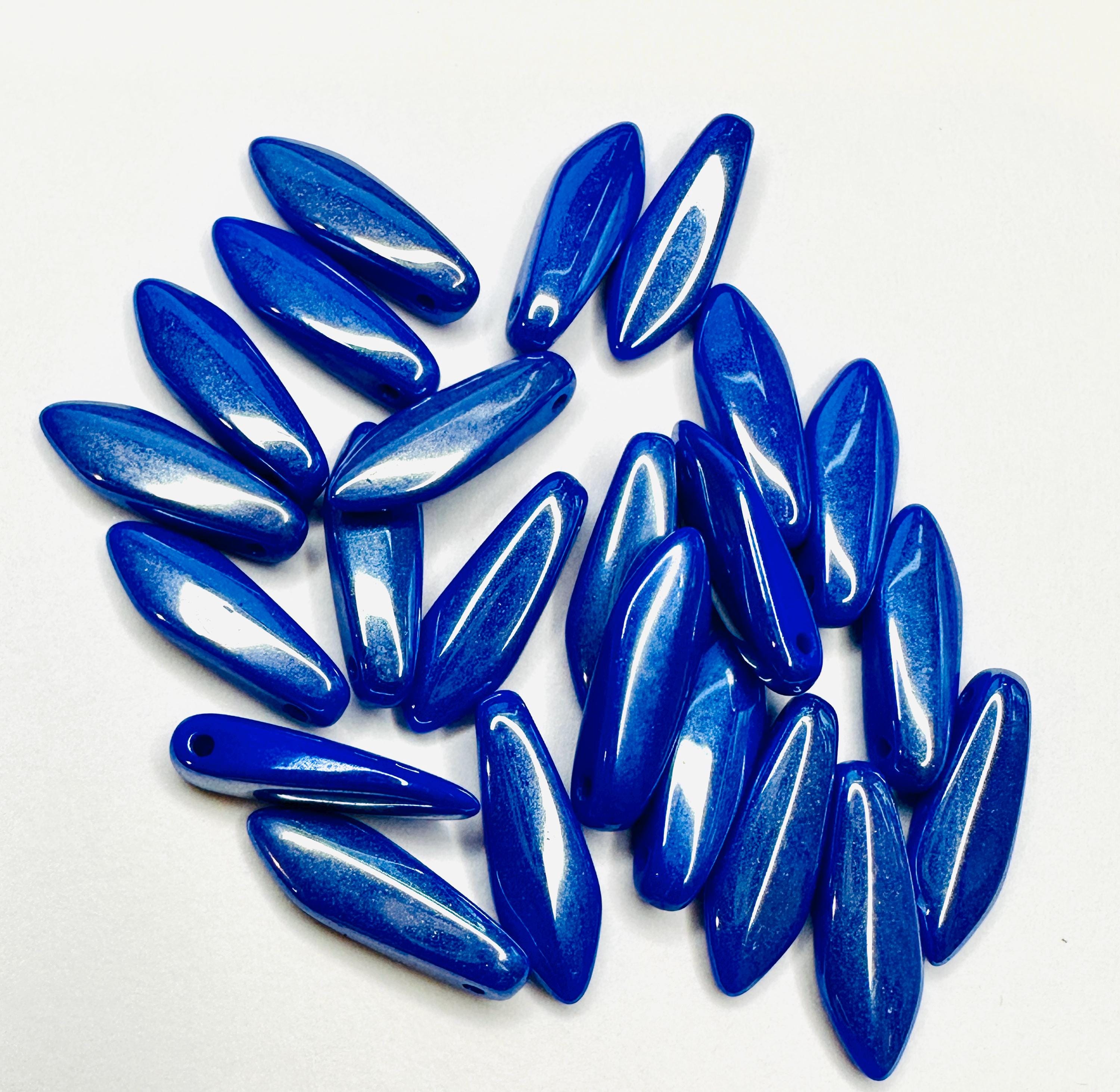 1 Hole Czech Glass Daggers 15 X 6mm (25 Beads), DIY Jewelry Making ...