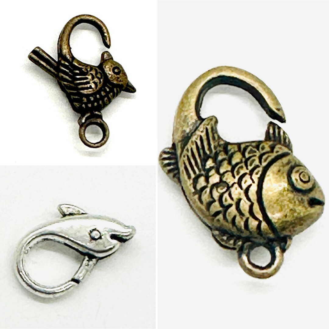 Animal Lobster Clasp - Antique Brass Bird, Antique Brass Fish or ...