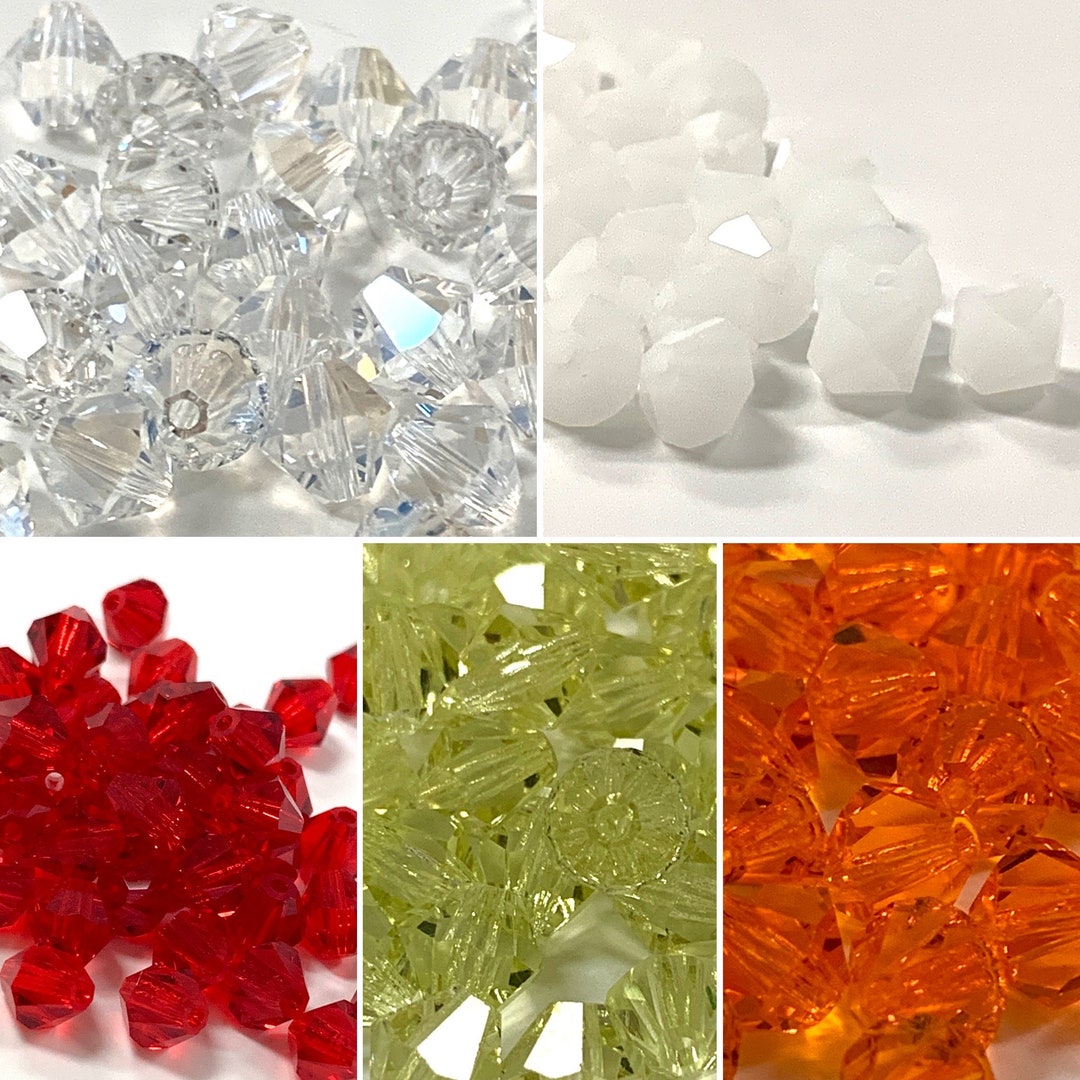 6mm Swarovski 5328 Bicone Crystal Beads- Comes in Multiple Colors - Etsy