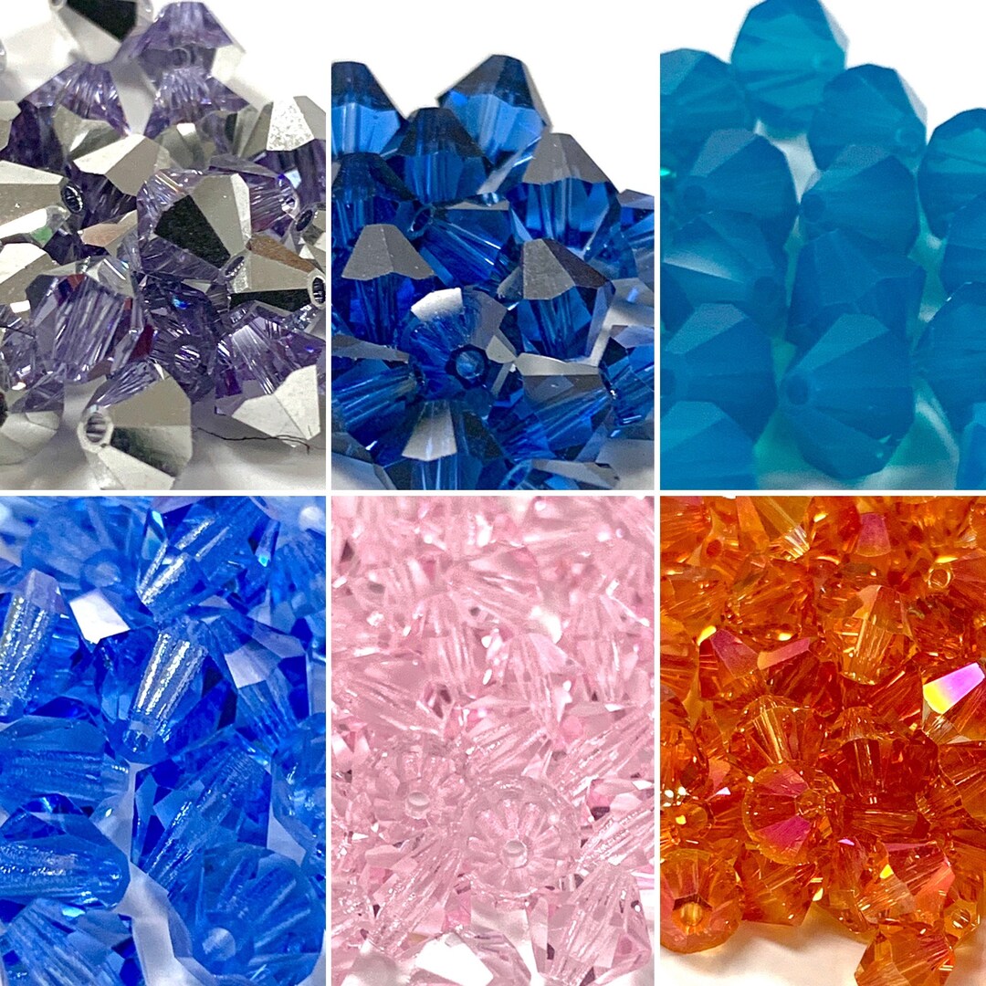 6mm Swarovski 5328 Bicone Crystal Beads- Comes in Multiple Colors - Etsy