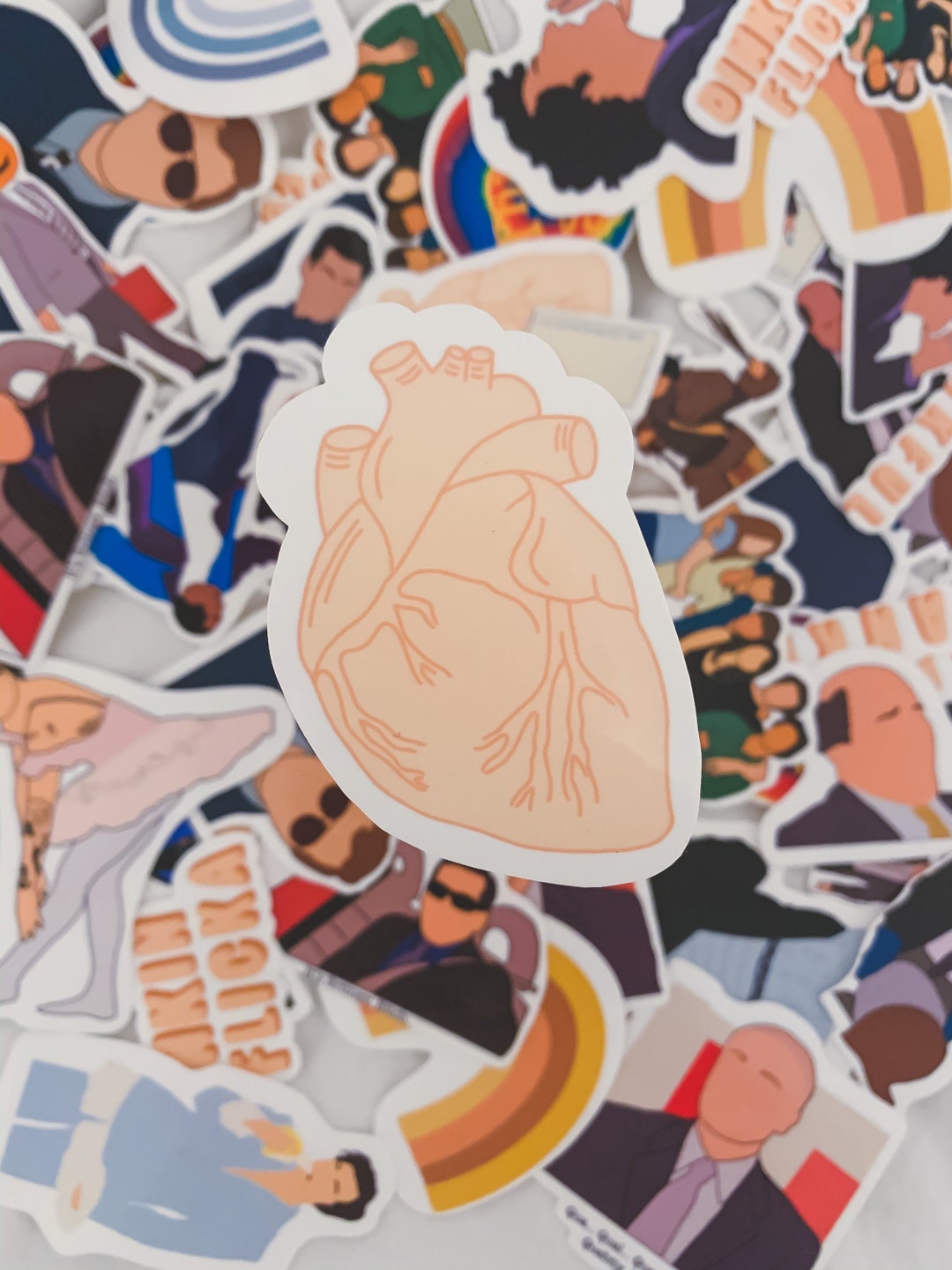 AESTHETIC HEART STICKER Anatomical Heart Sticker Vinyl - Etsy
