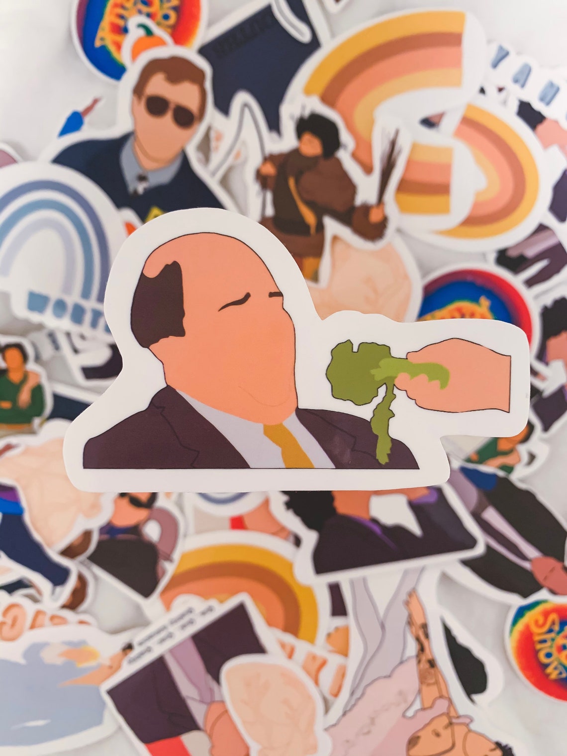 THE OFFICE Kevin Malone Broccoli Sticker Vinyl Waterproof - Etsy