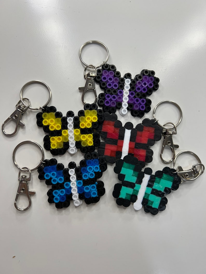Butterfly Perler Bead Keychain - Etsy