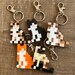 Custom Cat Perler Bead Keychain, Custom Pet Gifts, Handmade Keychains ...