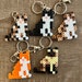 Custom Cat Perler Bead Keychain, Custom Pet Gifts, Handmade Keychains ...