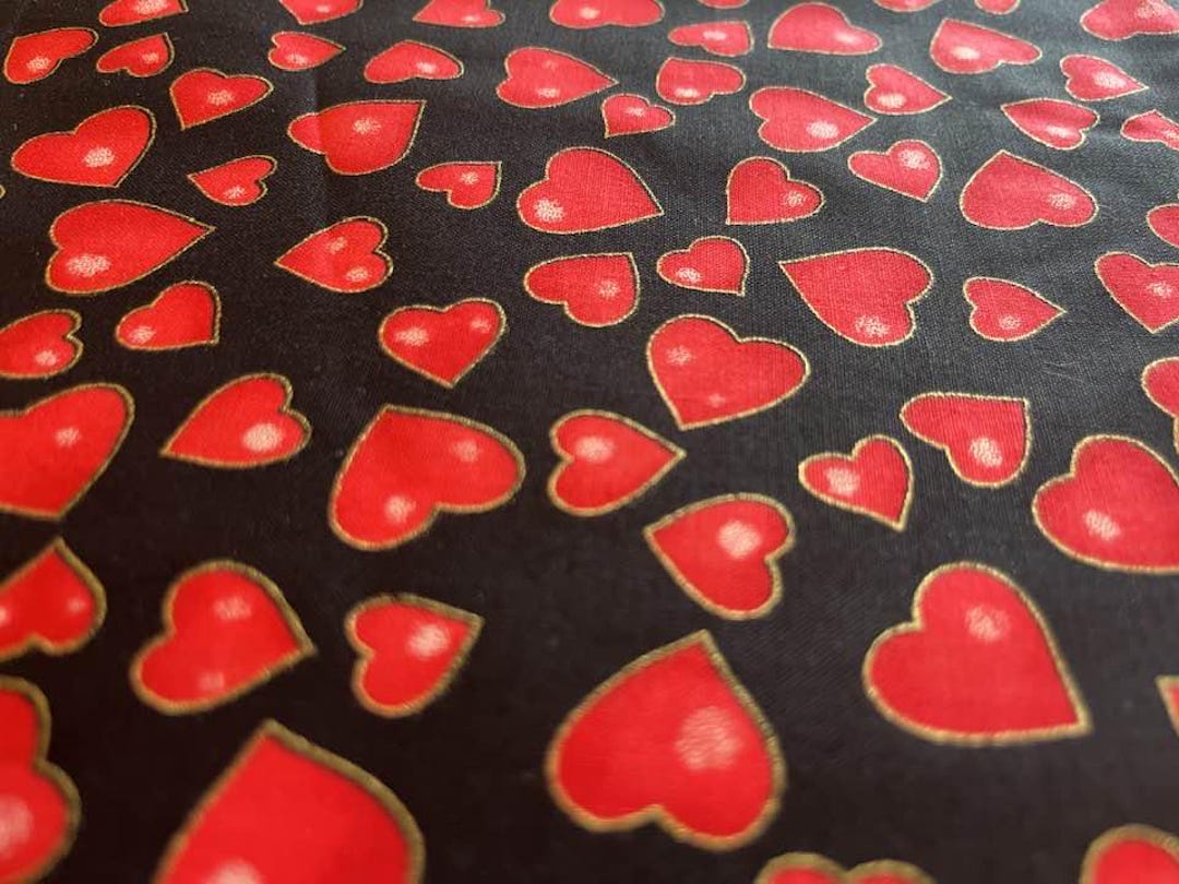 Red Heart Fabric by Textiles - Etsy