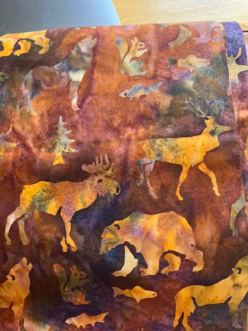 Tie Dye/batik Woodland Animal Print Fabric - Etsy