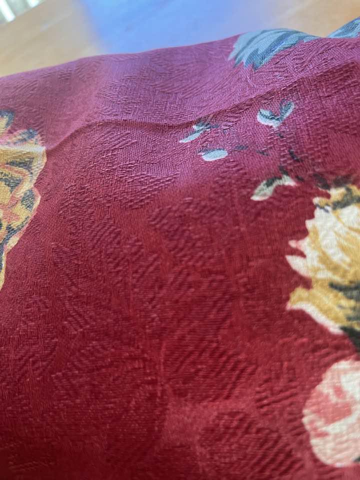 Burgundy Floral Fabric by 5th Ave Designs - Etsy