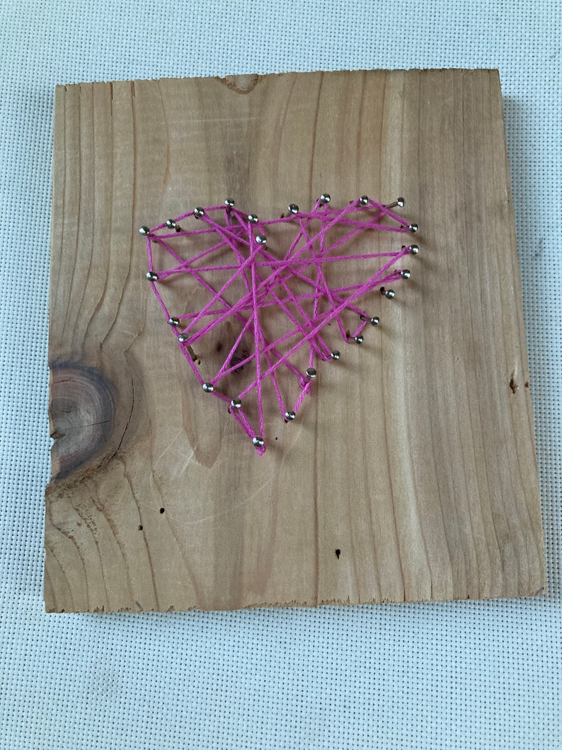 Pink Heart String Art - Etsy