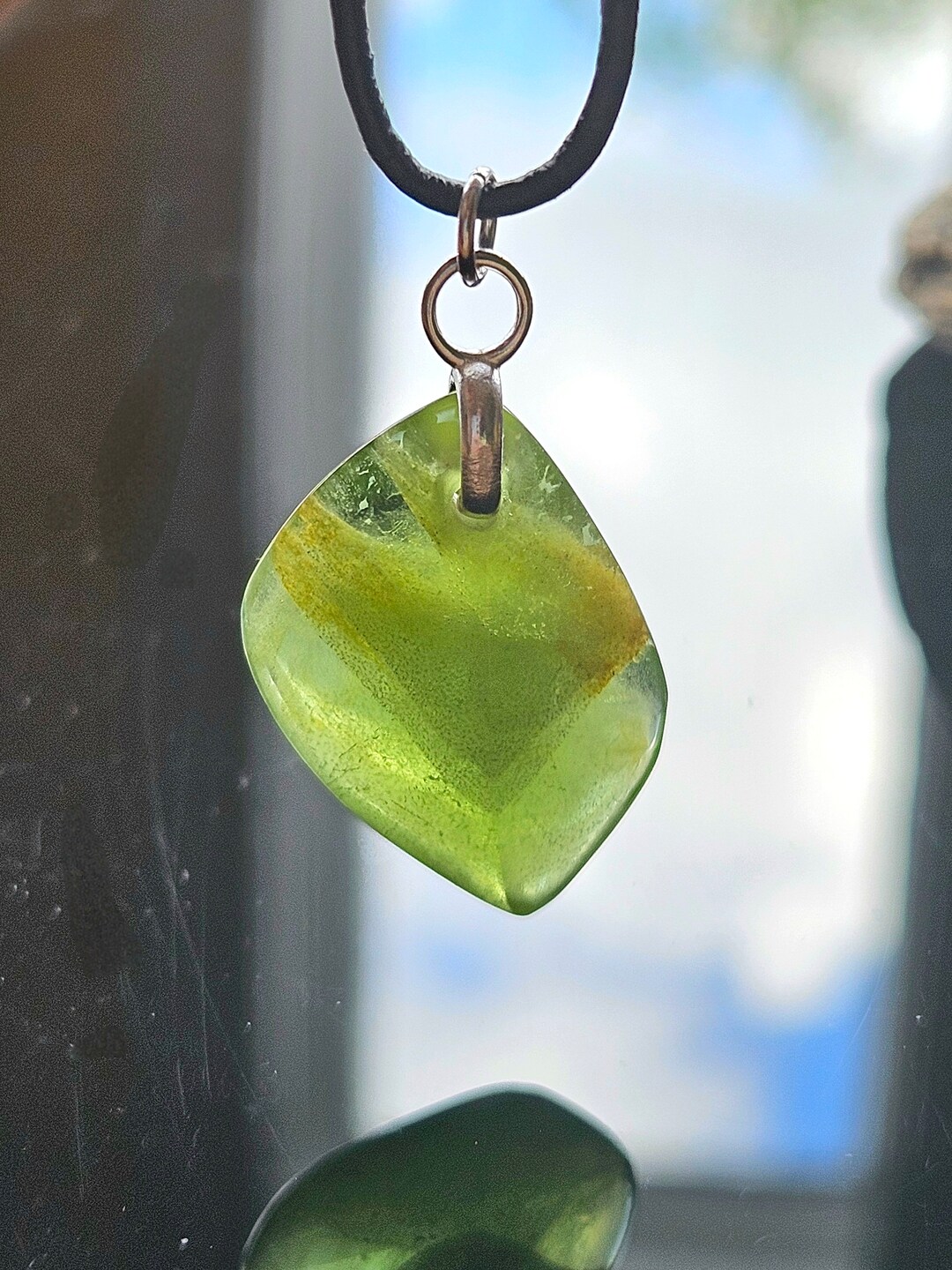 Enchanting Peridot Olivine Crystal, Pendant, 37 X 20 X 8 Mm, Drilled ...
