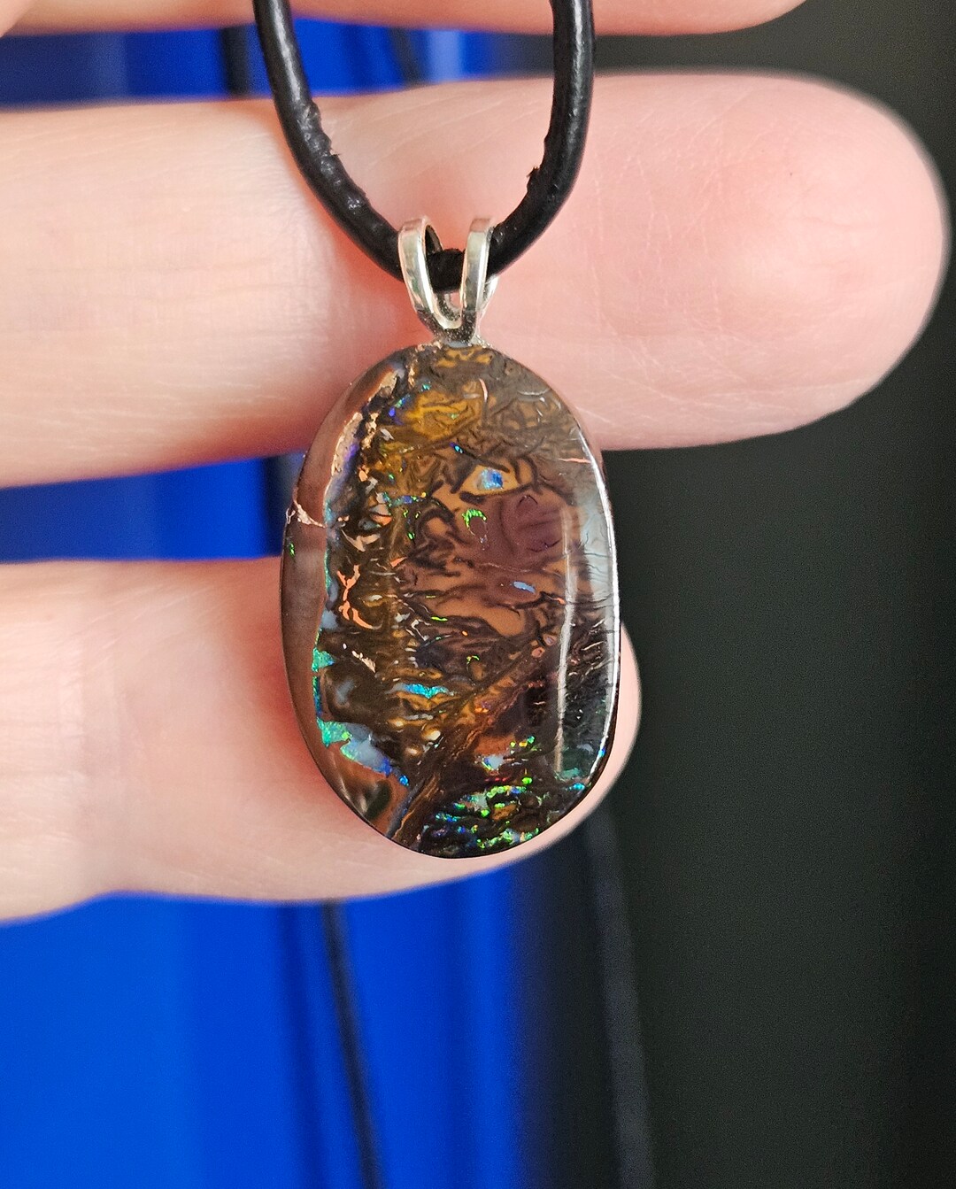 Boulder Opal, Boulder Opal, Koroit, Yowah Nut Opal Pendant, starry ...