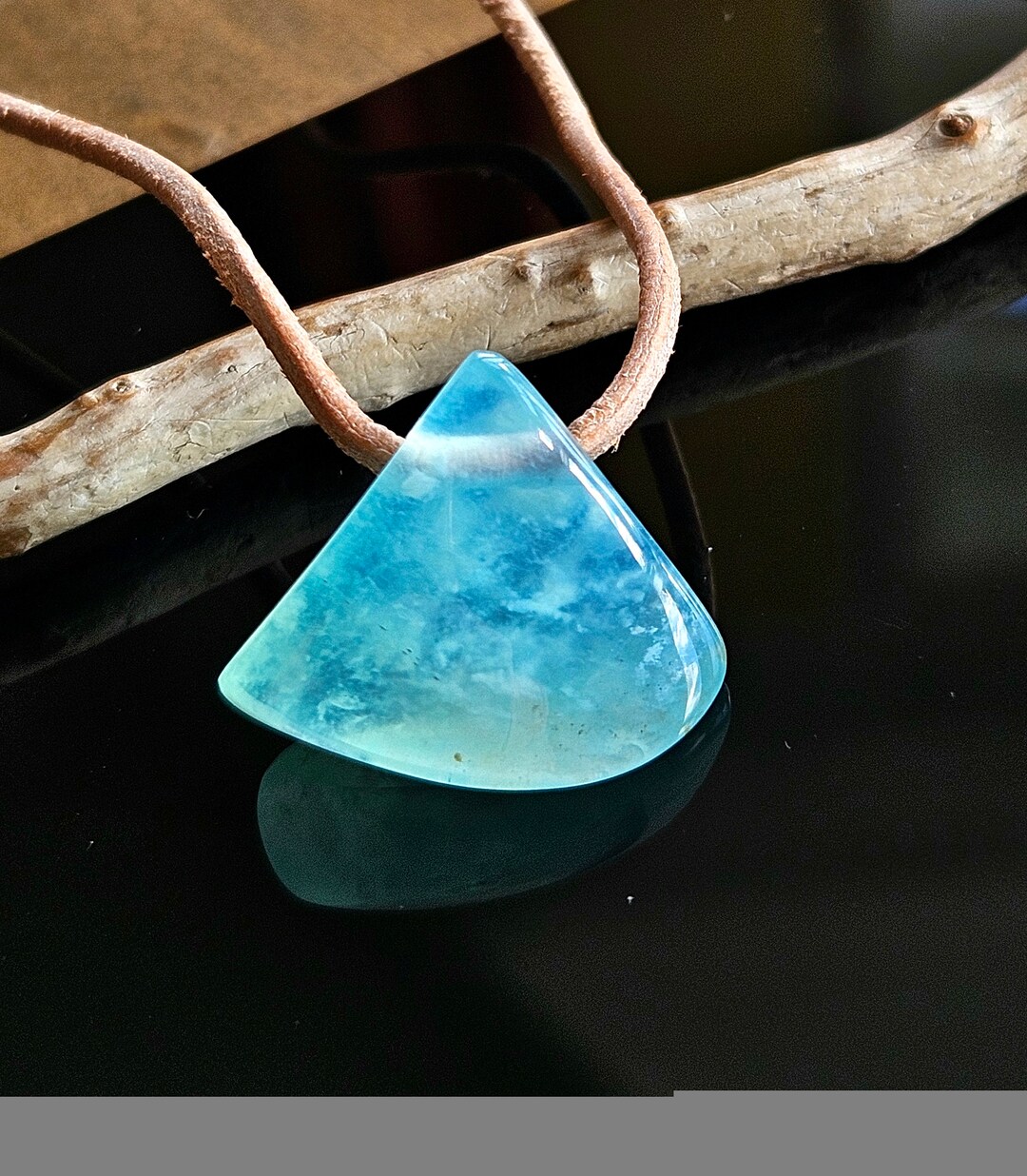 Beautiful Rare Andean Opal Blue Chrysopal Light Blue Turquoise Pendant ...