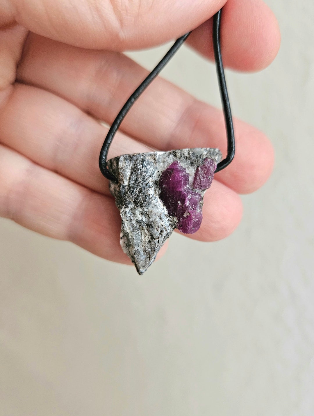 Ruby, Corundum, Carbuncle Stone, Rough Stone Pendant, 30 X 25 X 10 Mm ...